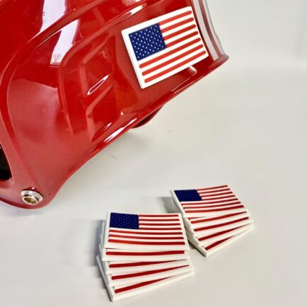 First to the Finish 3D American Flag Helmet Decals